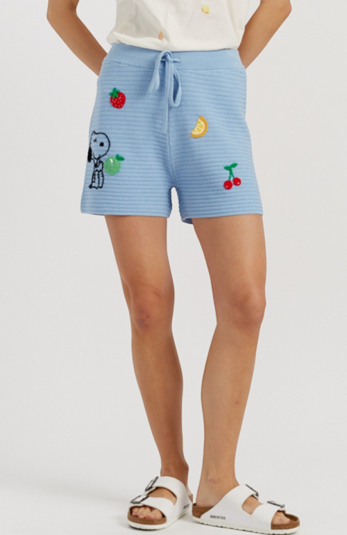 CHINTI & PARKER Cotton Crochet Snoopy Shorts